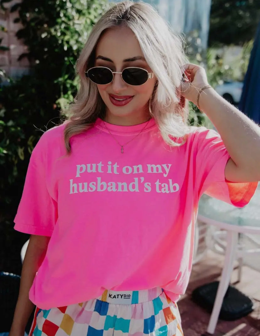 Put It On My Husband’s Tab Graphic – The Riverside Shop, LLC